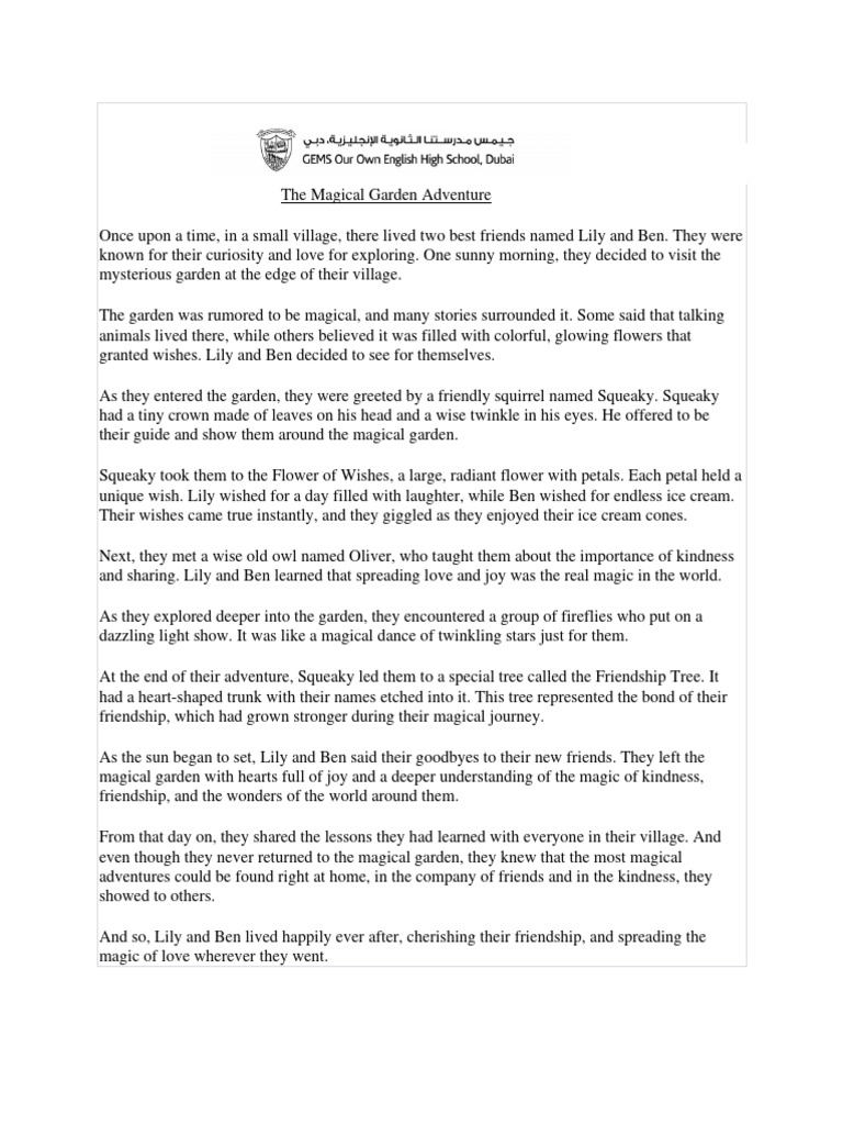 The Magical Garden Adventure | PDF