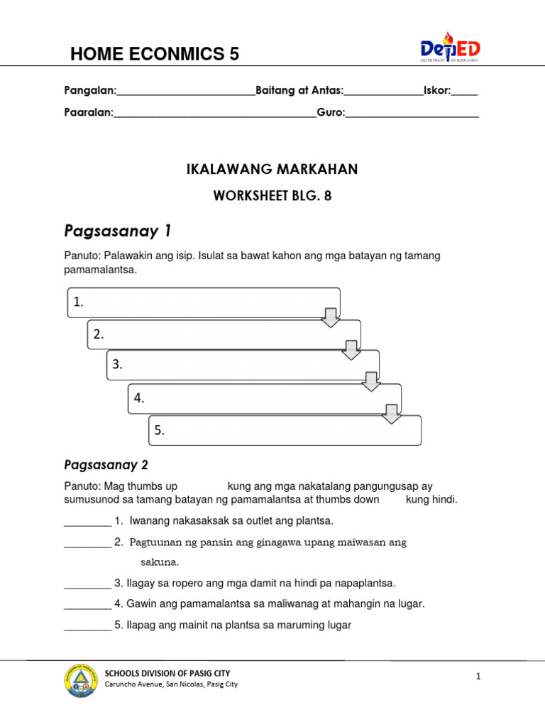 Epp 5 - He 5 - Q2 - DW8 | PDF