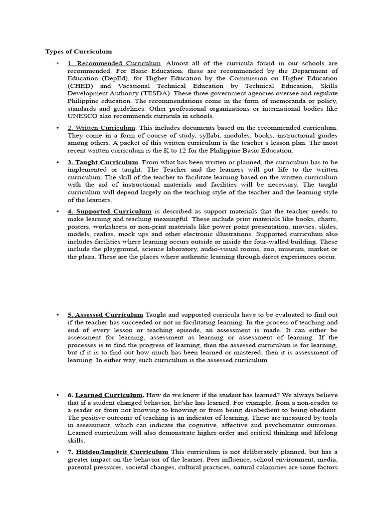 Lectures in PED 104 | PDF | Curriculum | Learning