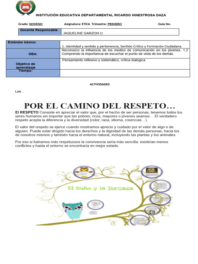 Guia 2 Noveno Etica | PDF | Salud y bienestar | Estilo de vida