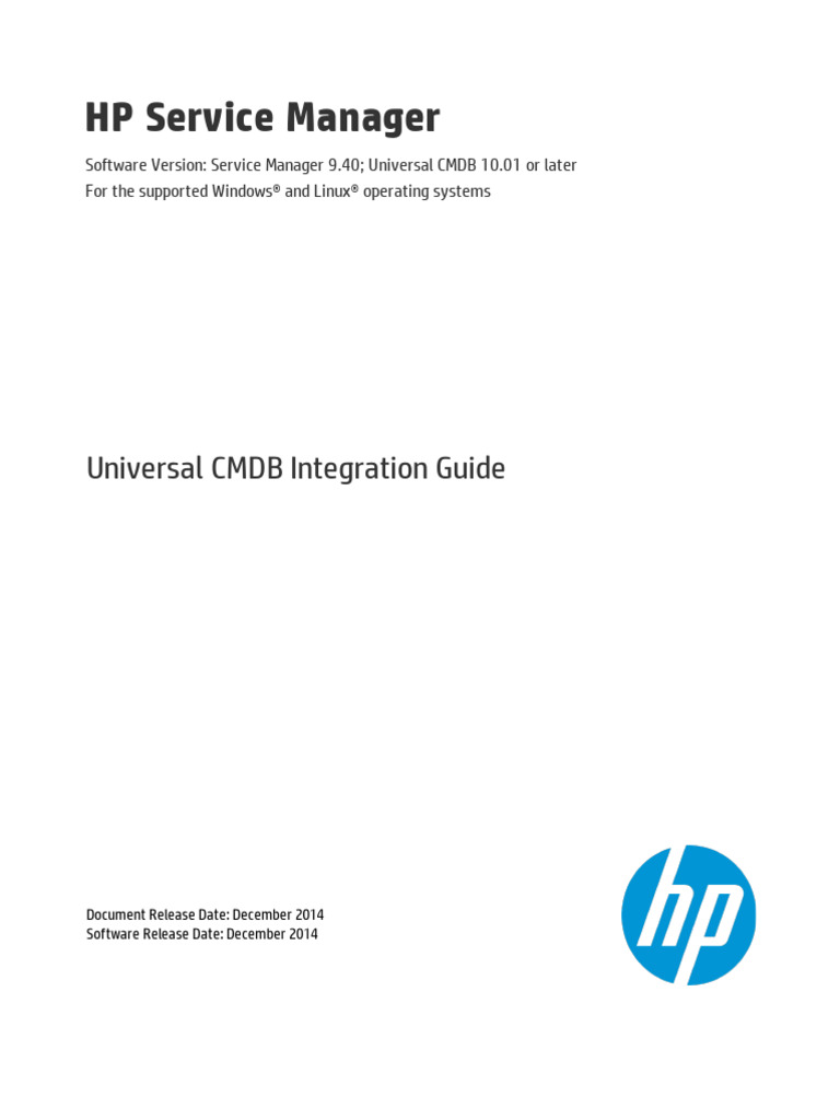 HPSM 9 40 Universal CMDB Integration Guide | PDF | Xslt | Xml
