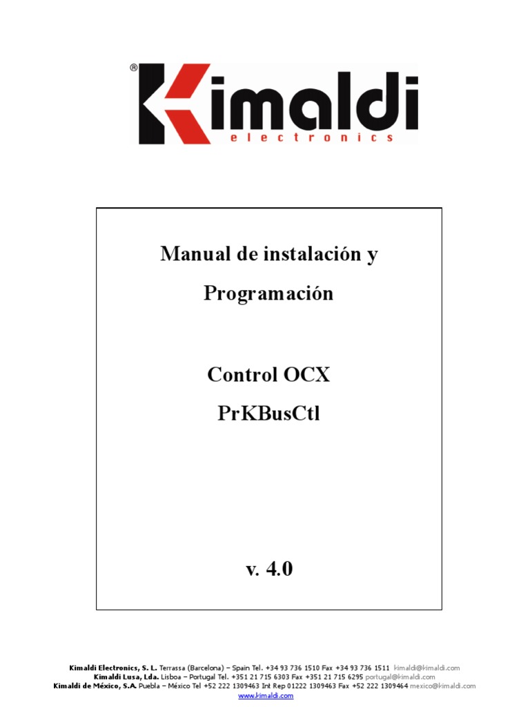 Manual Kimaldi Biomax | PDF | Ascii | Byte
