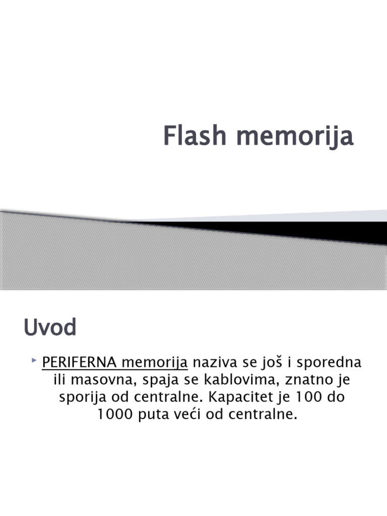 Prezentacija Flash Memorija | PDF