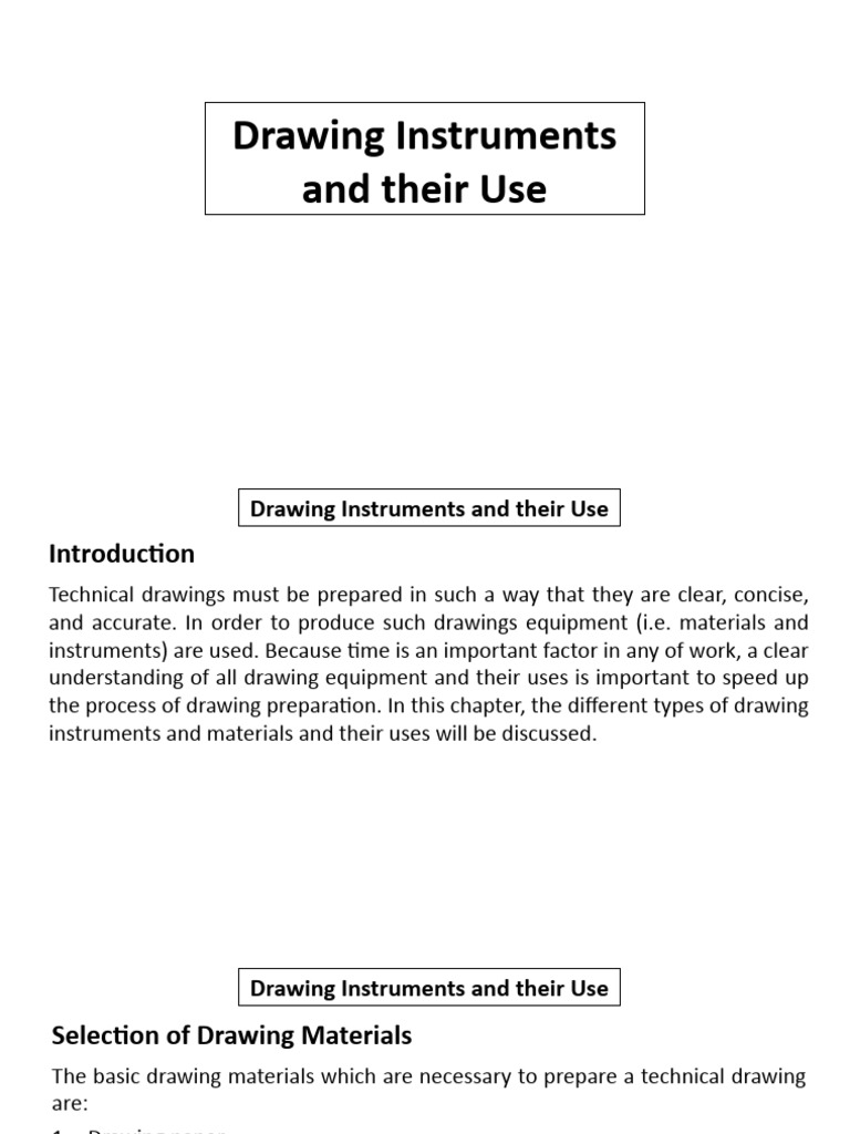 Lesson 2.1 Drawing Instruments and Their Use Revised | PDF