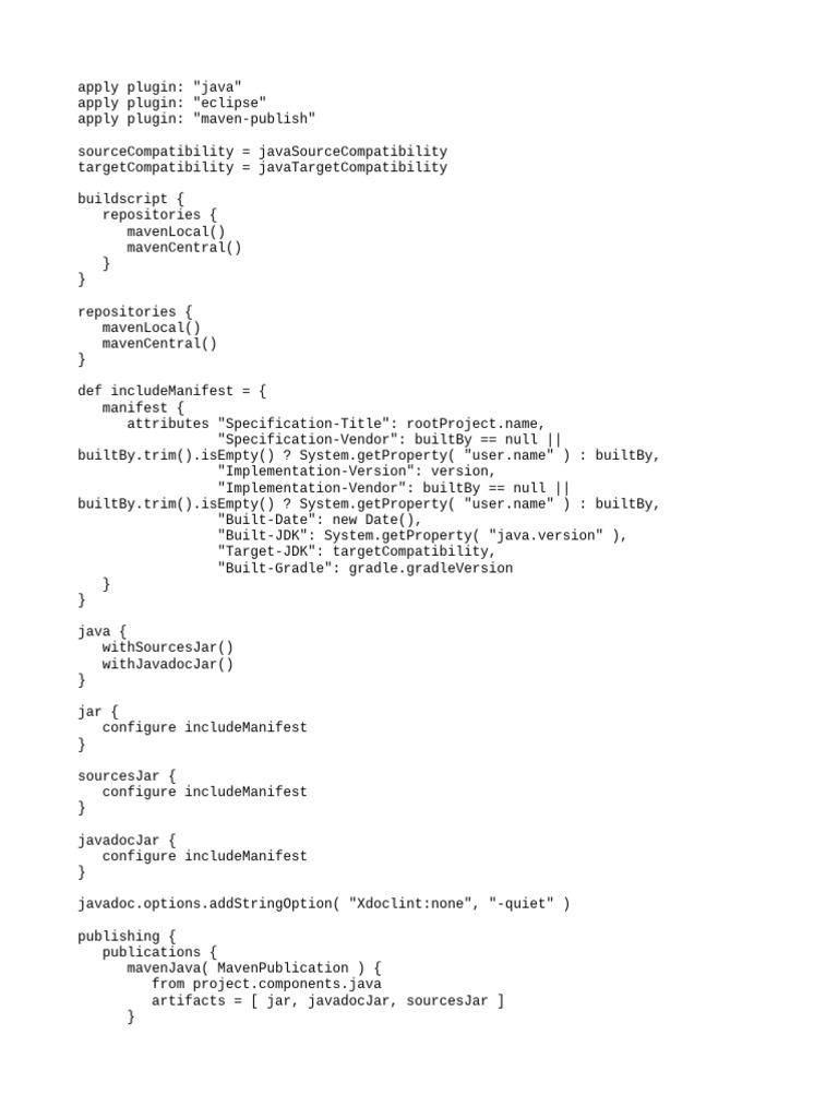 Build Java Lib - Gradle | PDF
