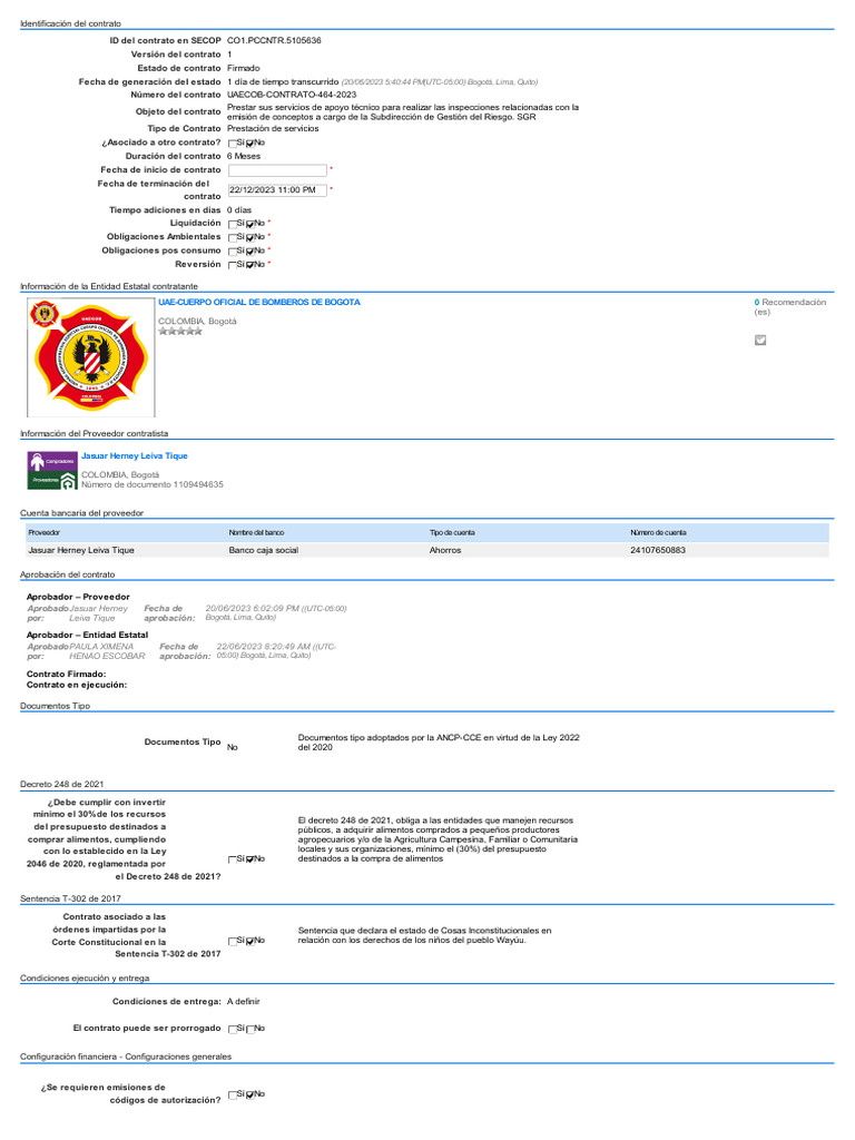 CO1 PCCNTR 5105636 Firmado | PDF | Bogotá