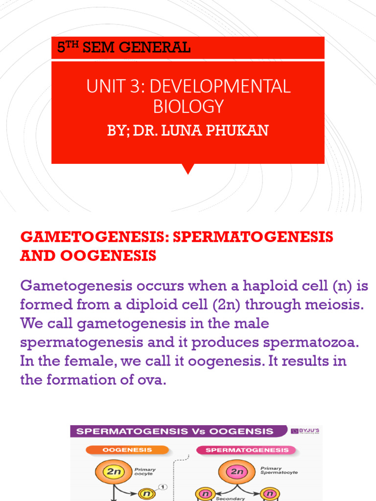 5 Sem General: Unit 3: Developmental Biology | PDF | Wellness | Science & Mathematics