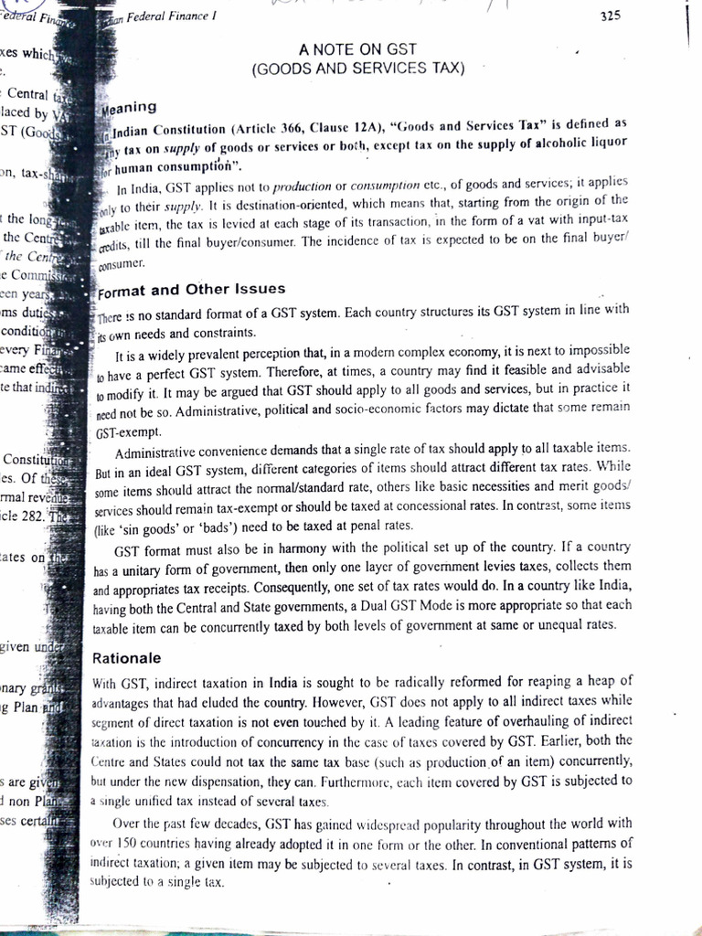 Tybcom Notes On GST | PDF | Value Added Tax | Taxes