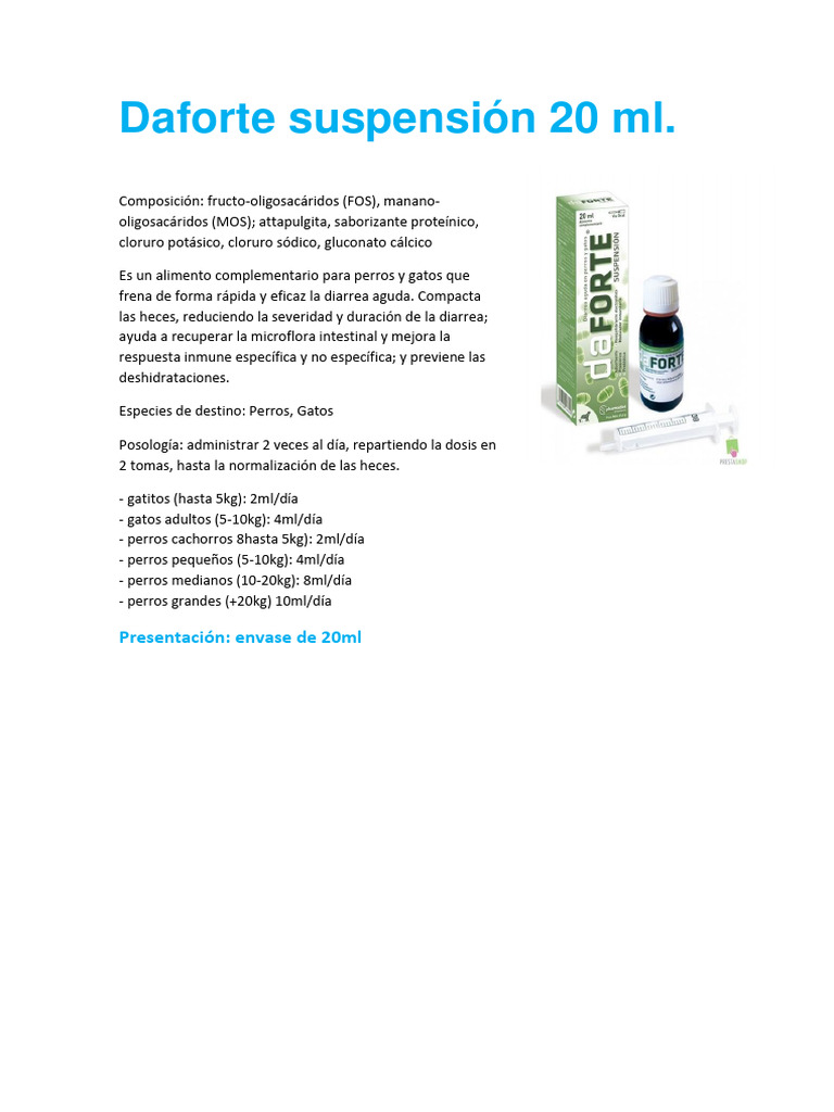 Daforte Suspension 20 ML | PDF