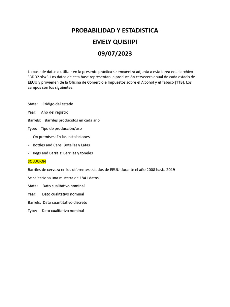 Probabilidad y Estadistica | PDF