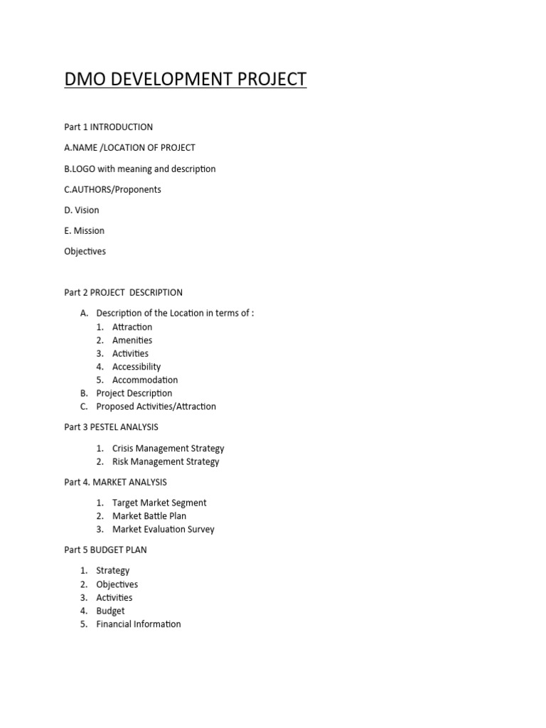 Dmo Development Project | PDF