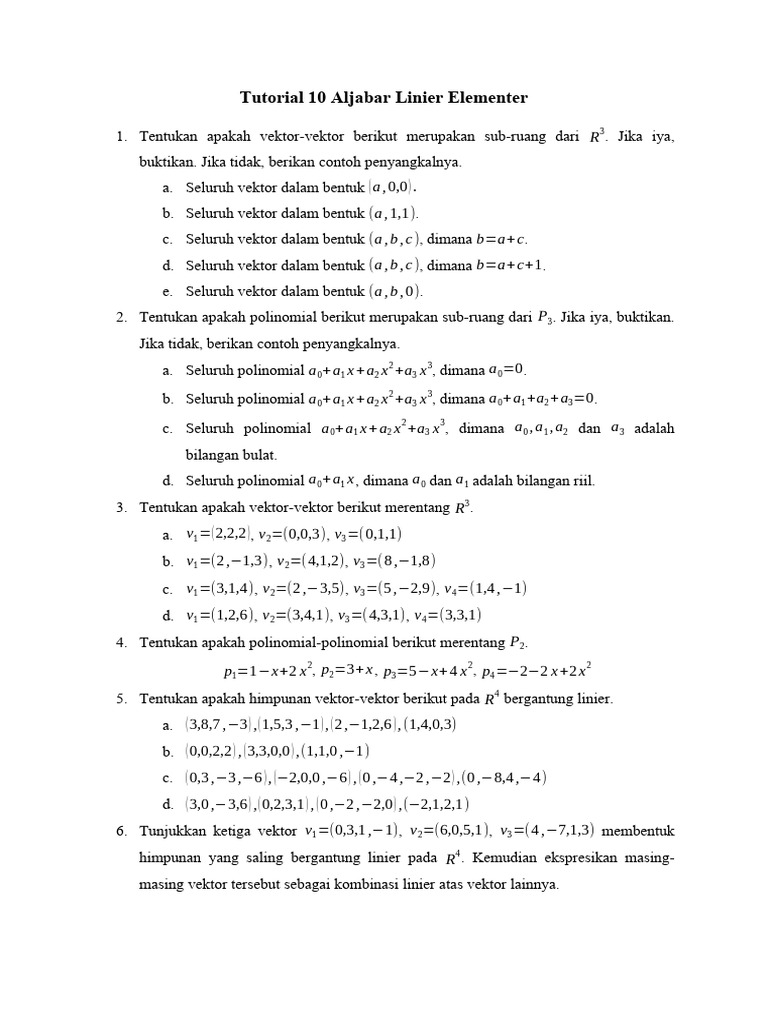 Tutorial 10 ALE | PDF