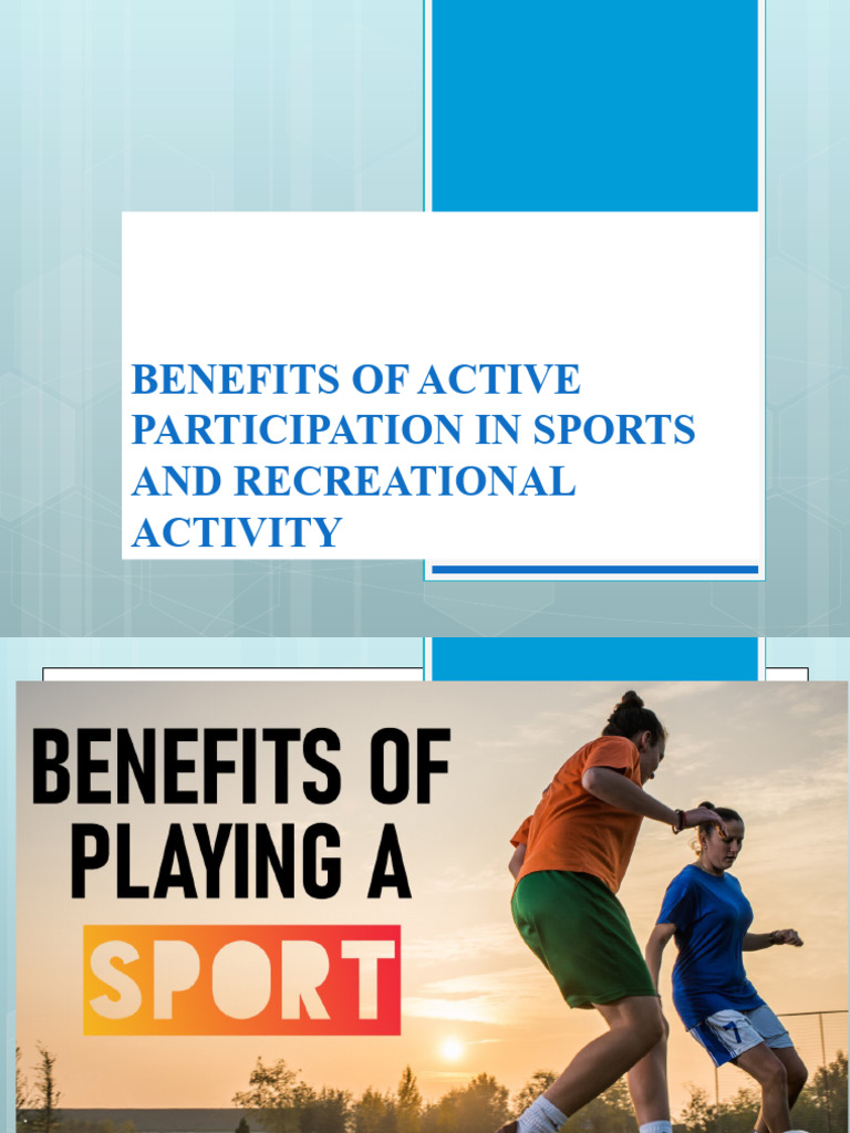 Benefits of Active Sports Participation | PDF | Energy Homeostasis ...