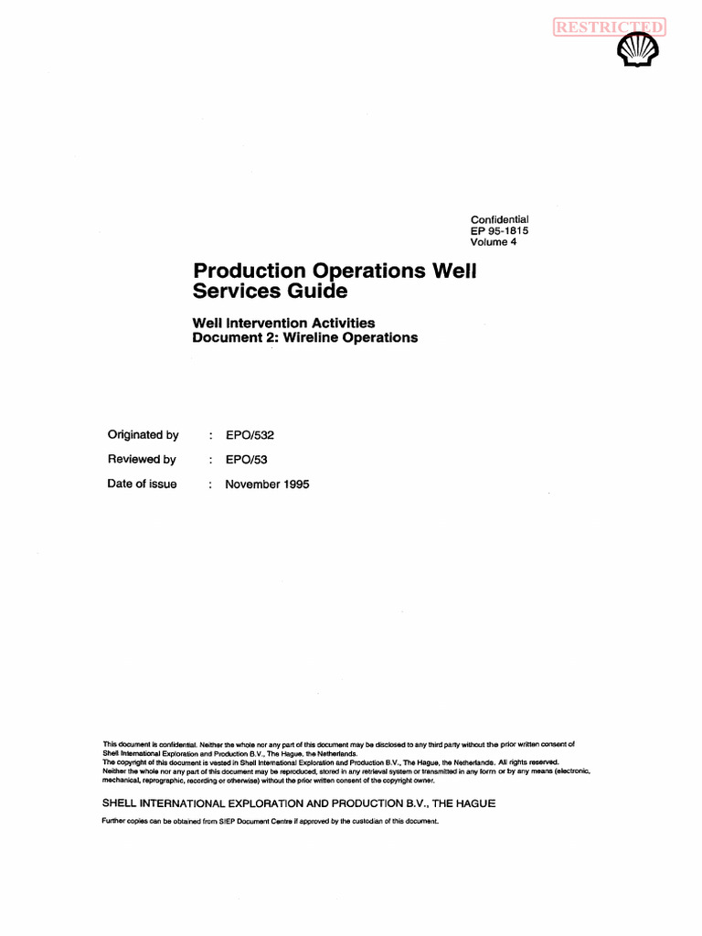 Wireline Operations Pdf