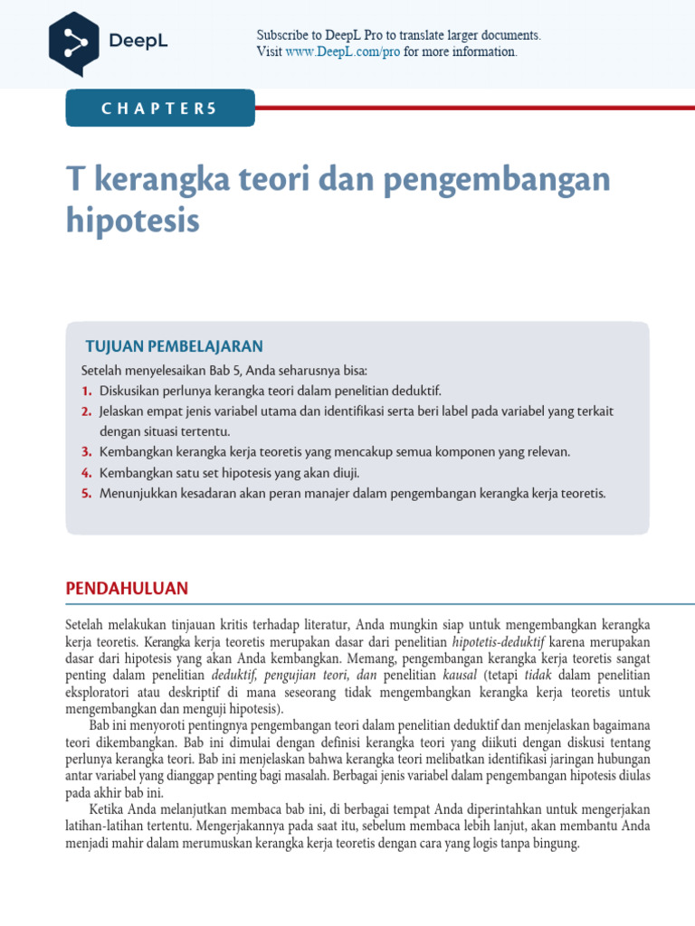 Chapter 5 Theoretical Framework and Hypothesis Development Id | PDF