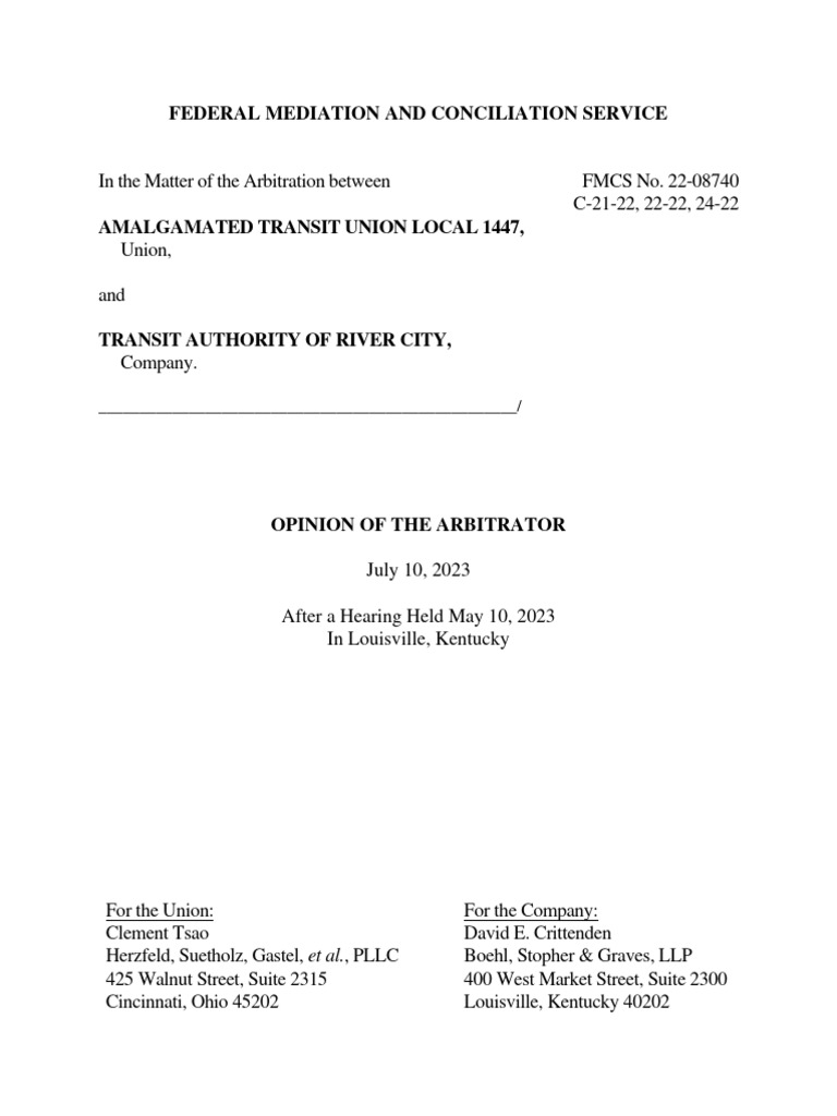 Allied Transit and Transit Authority 7-10-2023 | PDF | Employment ...