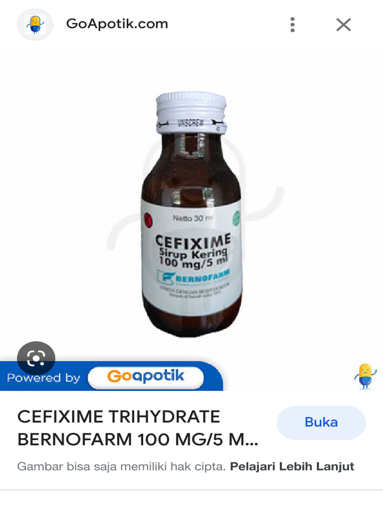 Cefixime Trihydrate Syrup 30ml | PDF