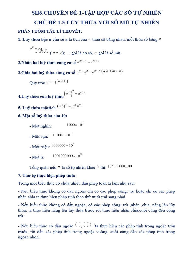 5.chuyen de Luy Thua Voi So Mu Tu Nhien | PDF