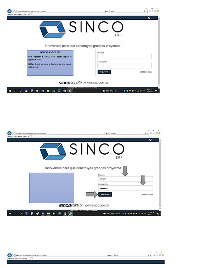 Ingreso Sinco | PDF