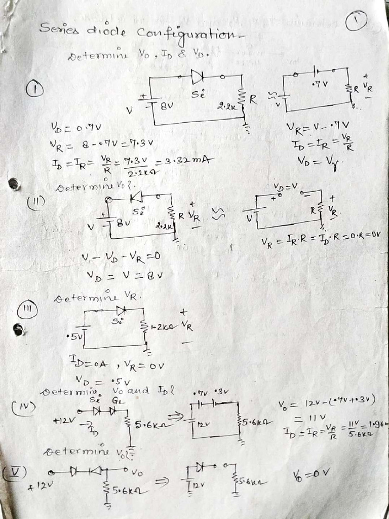 Unit-1, Part-6_ Series and Parallel Diodes Configuration | PDF