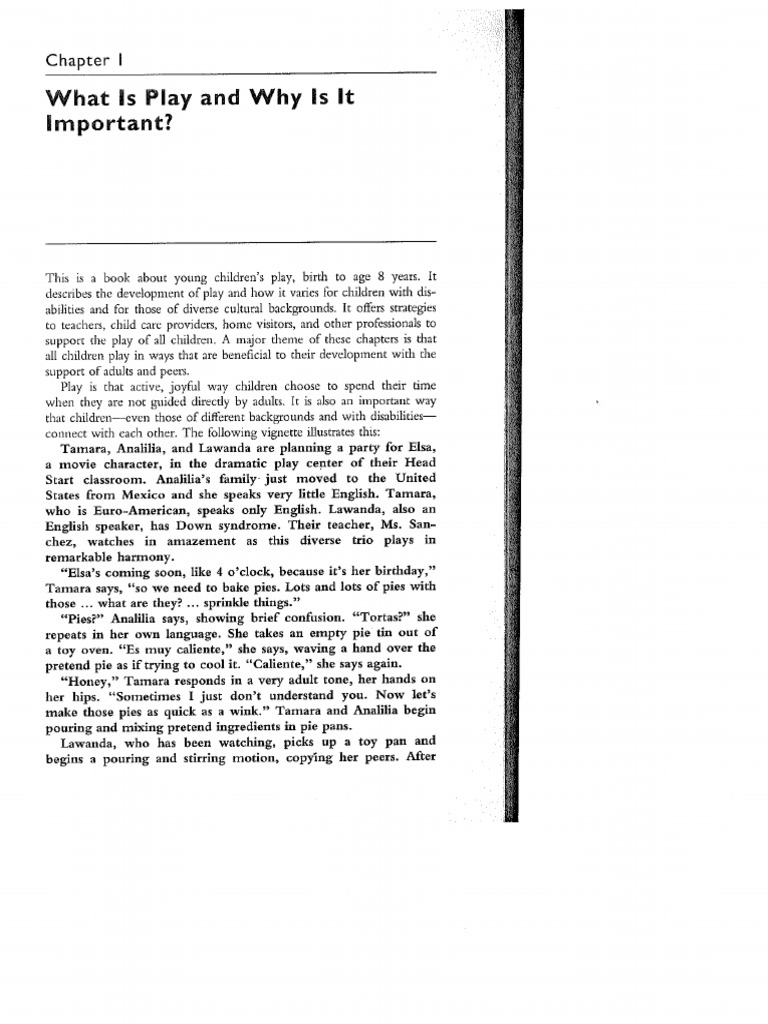 Young Children's Play - Ch. 1 | PDF