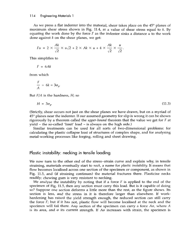 Ashby Jones - Engineering Materials - Vol.1 - Necking | PDF ...