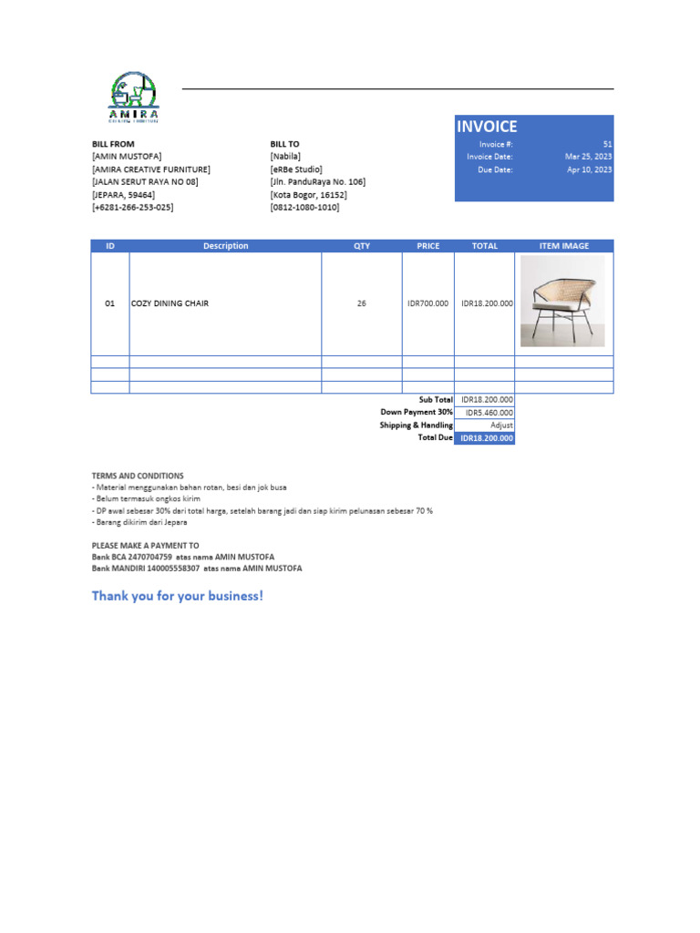 Invoice for Project Completion Payment | PDF