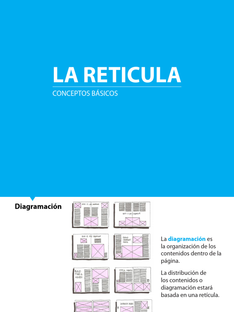 Tipos y Evolución de Retículas en Diseño | PDF | Diseño de página ...