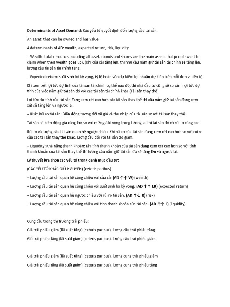 Note chap 5 lý thuyết tài chính | PDF