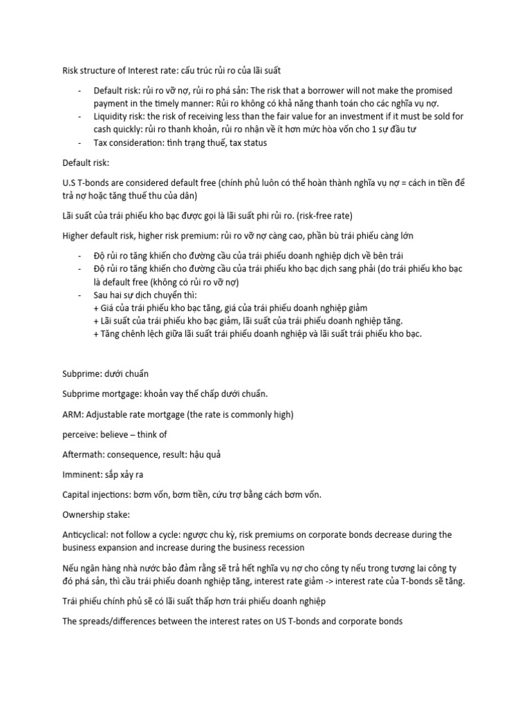 Note chap 6 lý thuyết tài chính | PDF