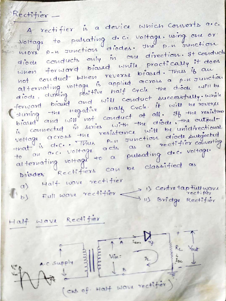 Unit-1, Part-2 - Rectifier | PDF