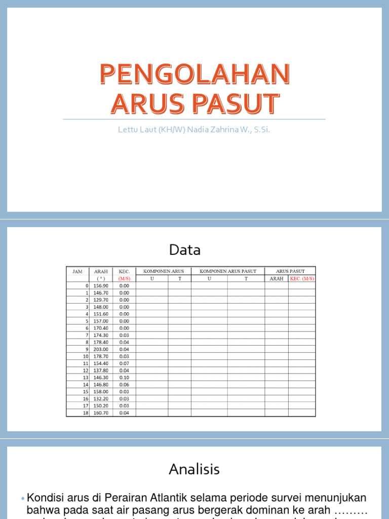 Analisis Arus Pasut Perairan Atlantik | PDF