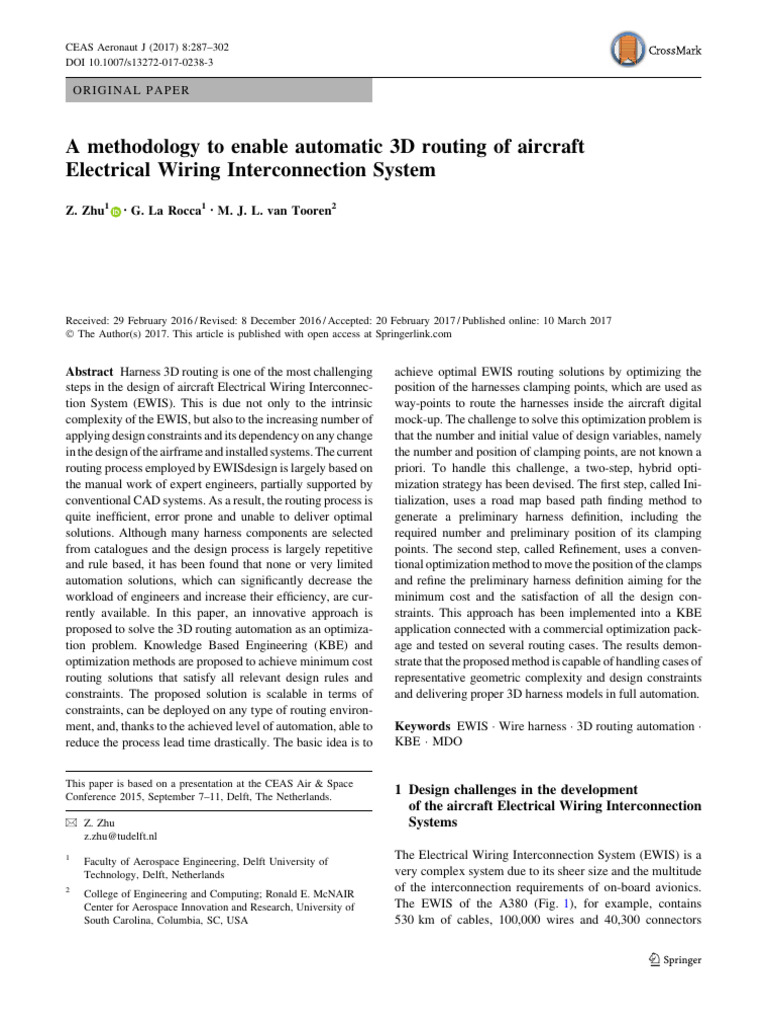 A Methodology To Enable Automatic 3D Routing of Aircraft Electrical ... A Methodology To Enable Automatic 3D Routing of Aircraft Electrical ...