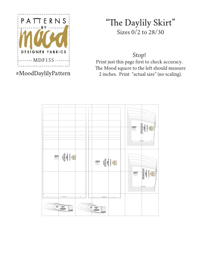 MDF155 Daylily Pattern | PDF | Clothing | Softlines (Retail)