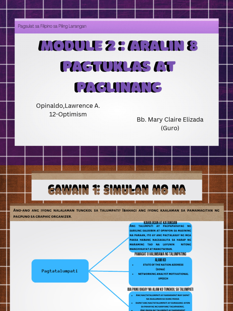 OPINALDO - Q2M2A8 - Pagtuklas at Paglinang | PDF
