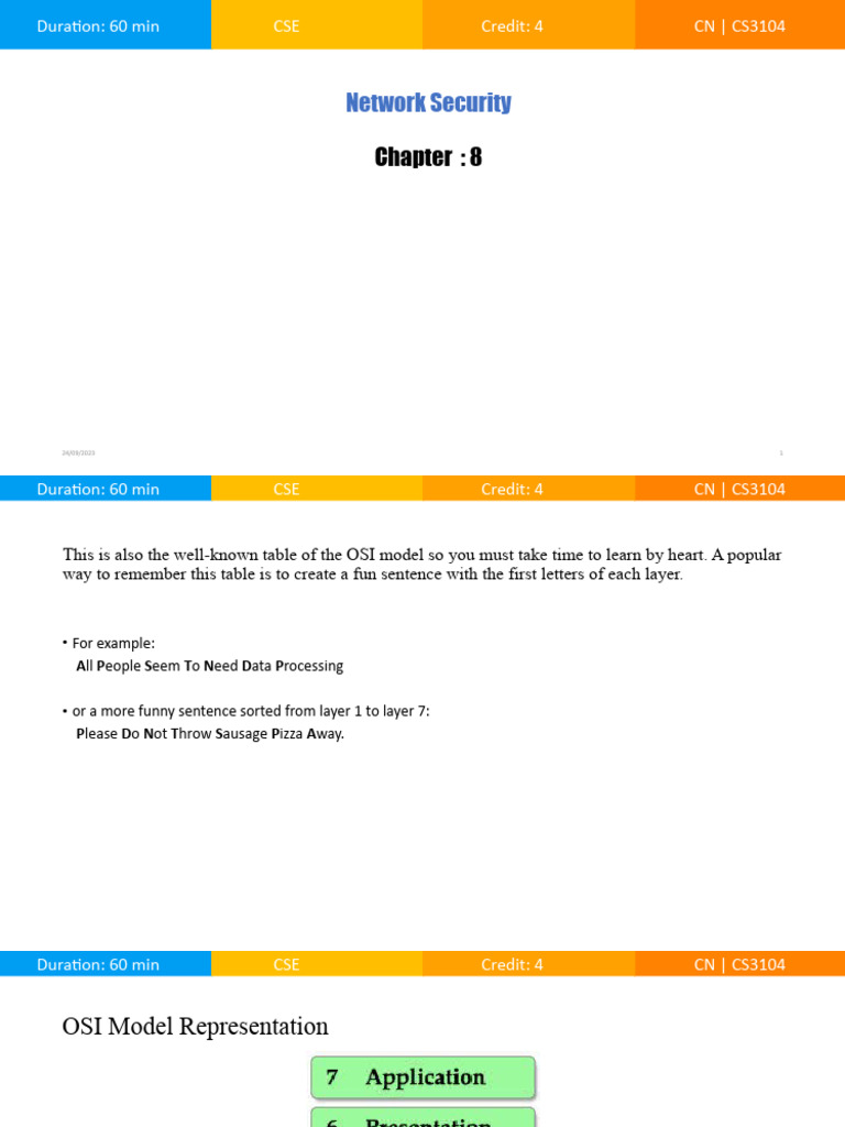 OSI Ref Model Chapter | PDF | Osi Model | Computer Network