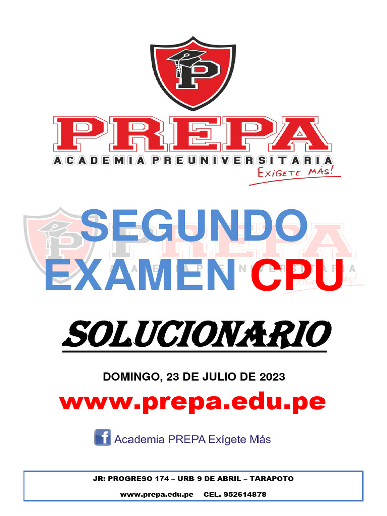 2do Examen Cpu 2023 - 2 | PDF