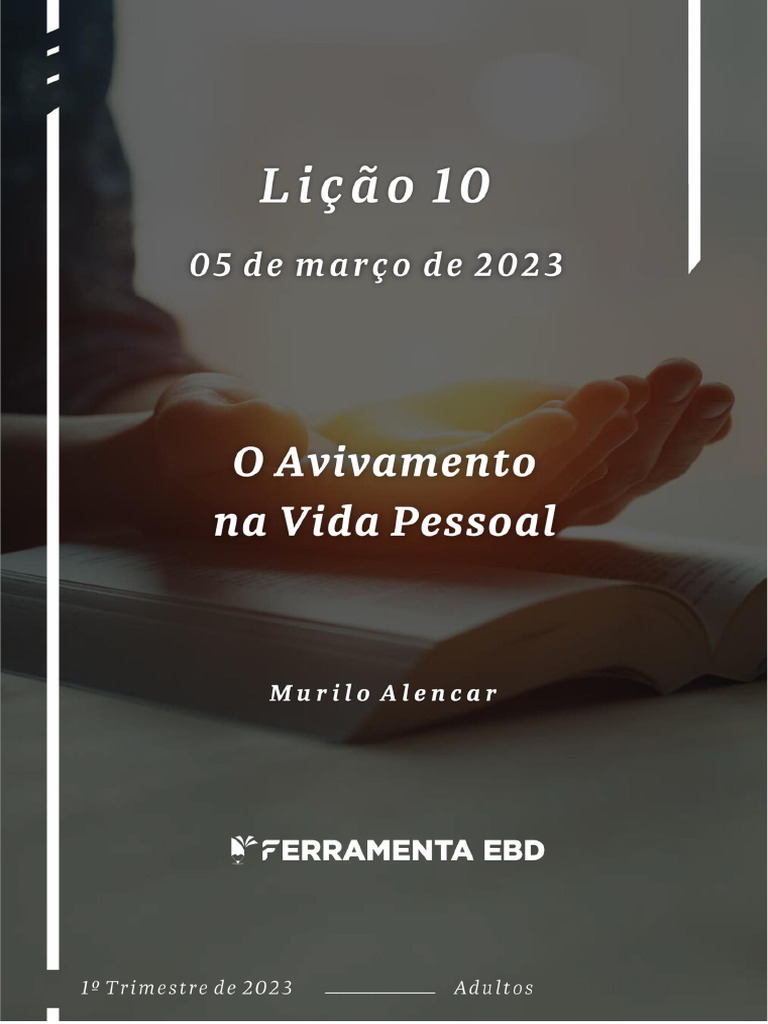 Abra A Jaula - Lição N° 10 - 1° TM 2023 | PDF