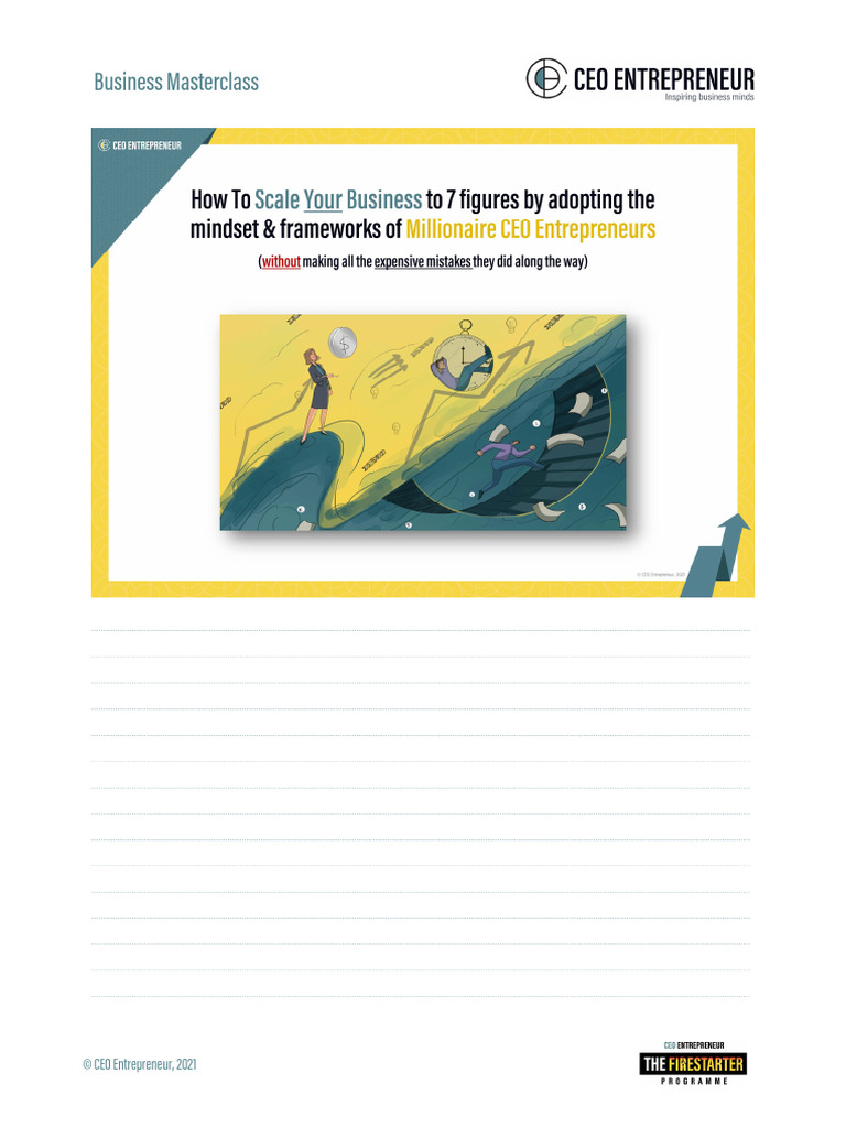 CEO Entrepreneur Masterclass Slides and Frameworks | PDF ...