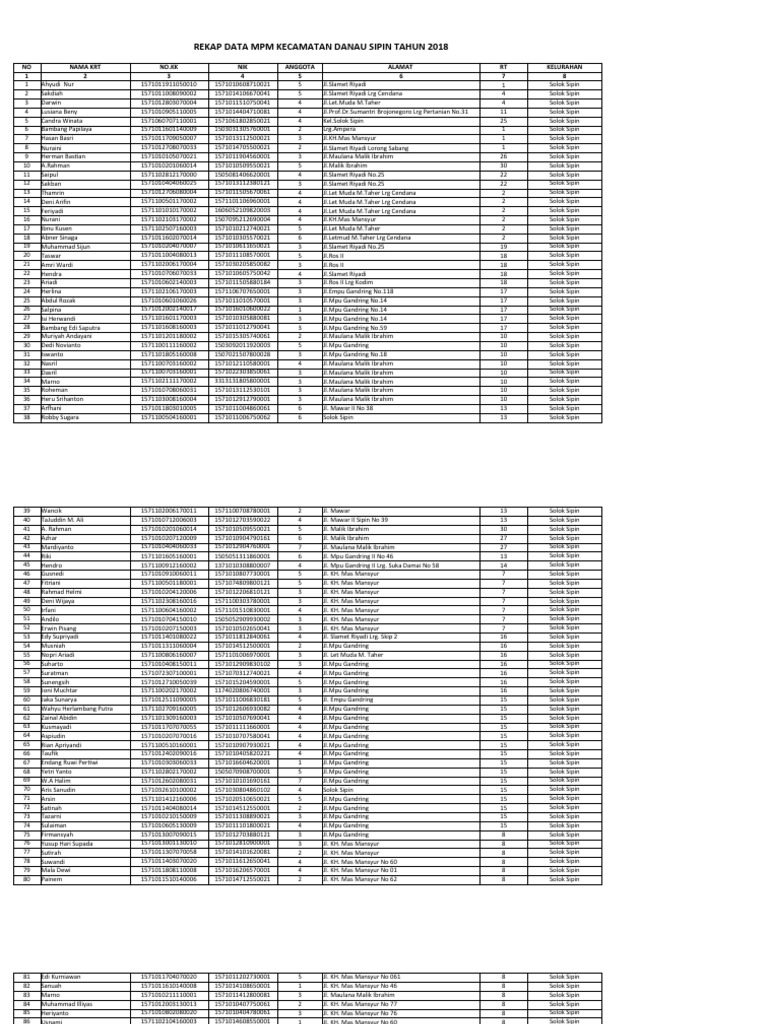 MPM Danau Sipin | PDF