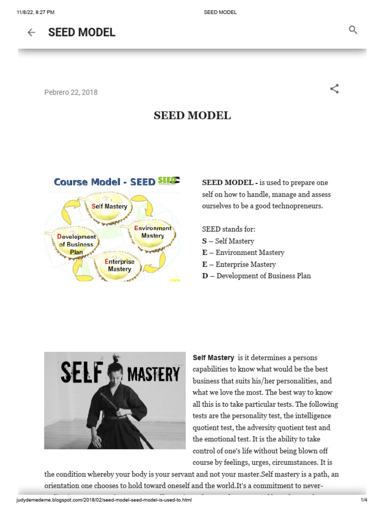 Seed Model | PDF | Employment | Risk