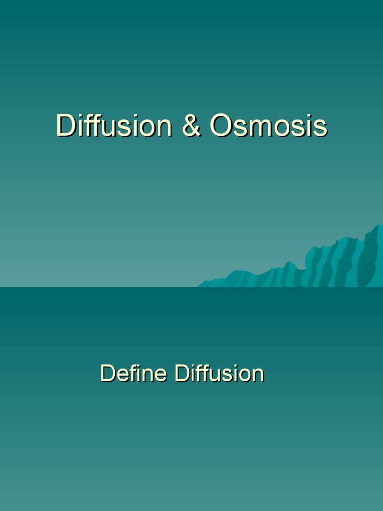 Diffusion Osmosis Pdf Osmosis Cell Membrane