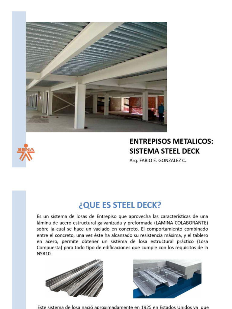 Diapositivas Sistema Steeldeck | PDF