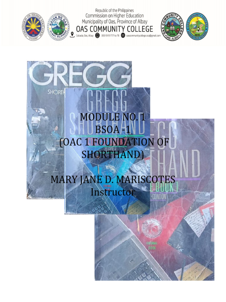 Module 1 Gregg Shorthand 2023 New | PDF | Career & Growth