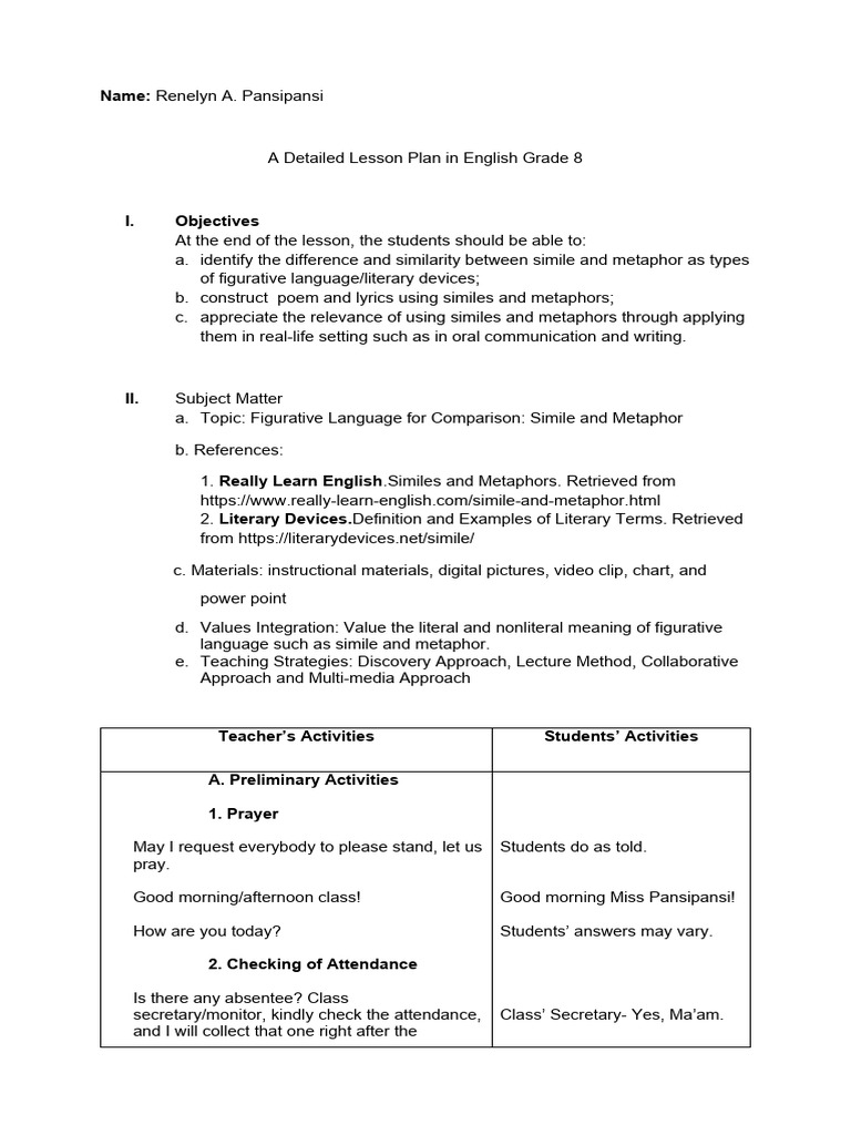 Figurative Language LP | PDF