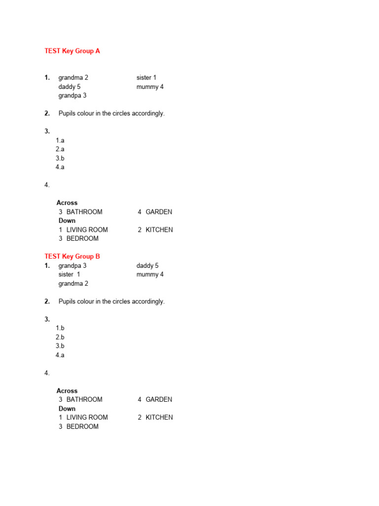 Smiles 2 Test Key Overview | PDF | Cooking, Food & Wine | Home & Garden