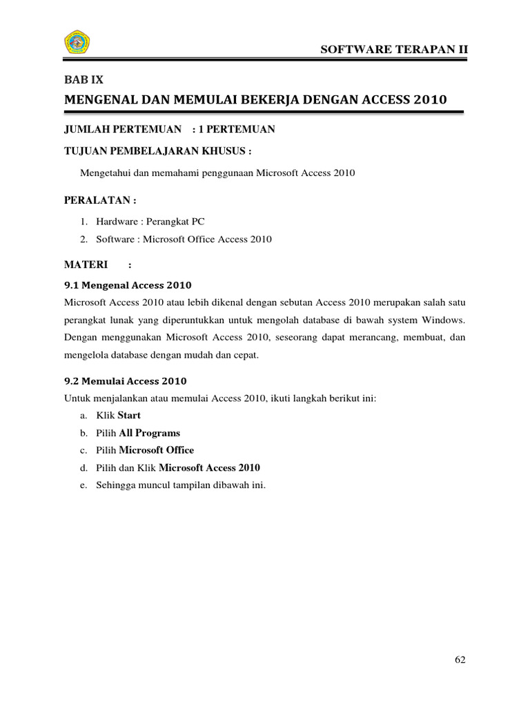 Modul Ms Access 2010 | PDF