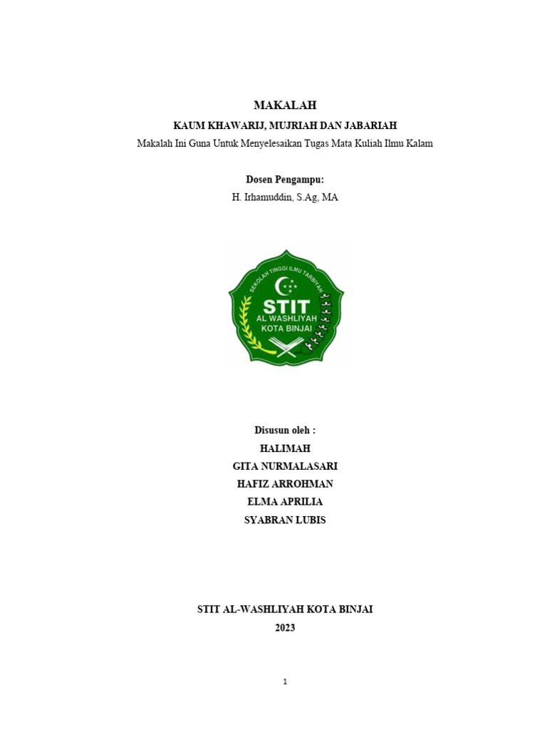 Ajaran Khawarij dan Murjiah dalam Islam | PDF | Ilmu Sosial | Filsafat