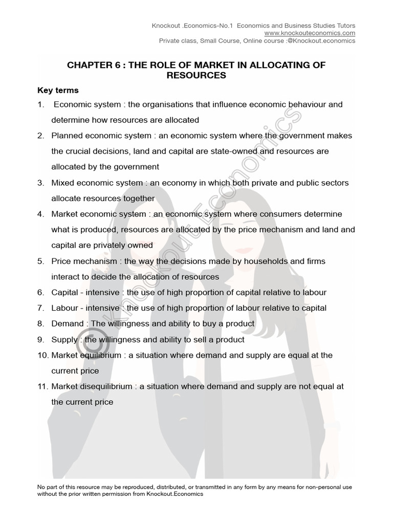 The Role of Market in Allocating of Resources | PDF