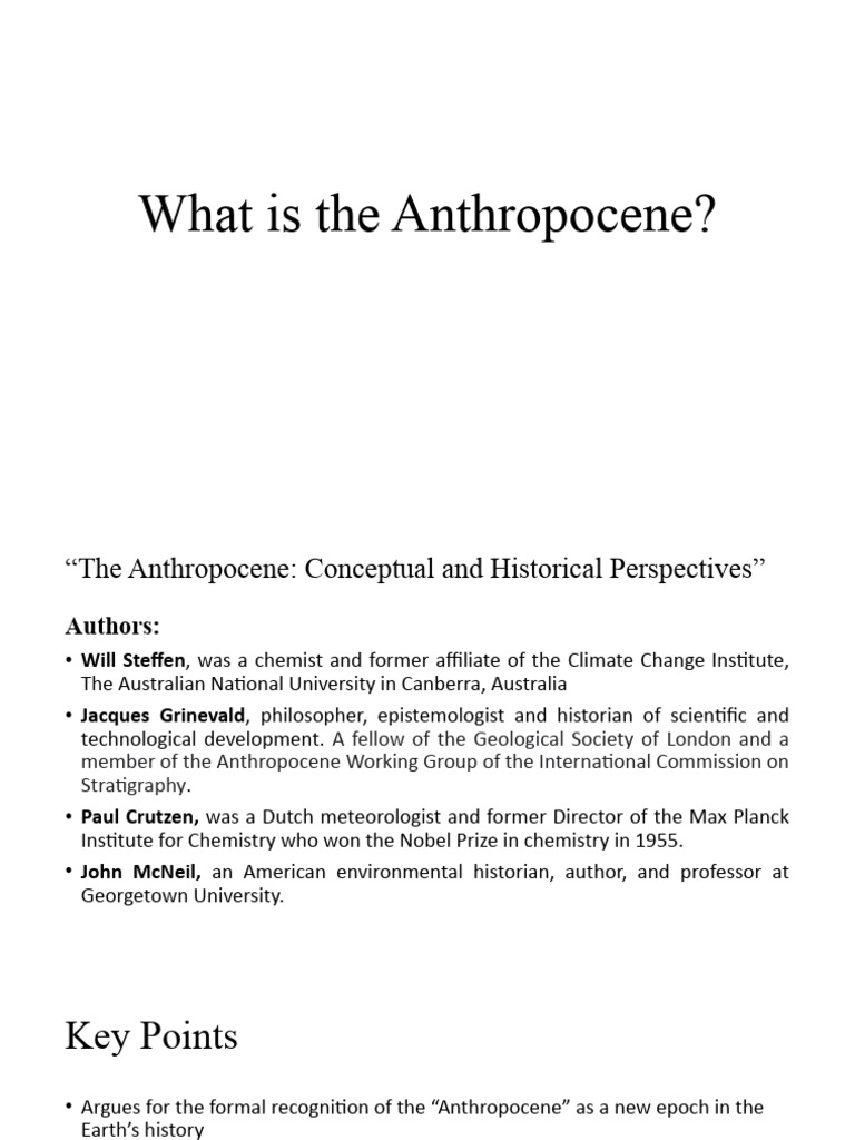 Lecture 1 Anthropocene | PDF | Anthropocene | Earth